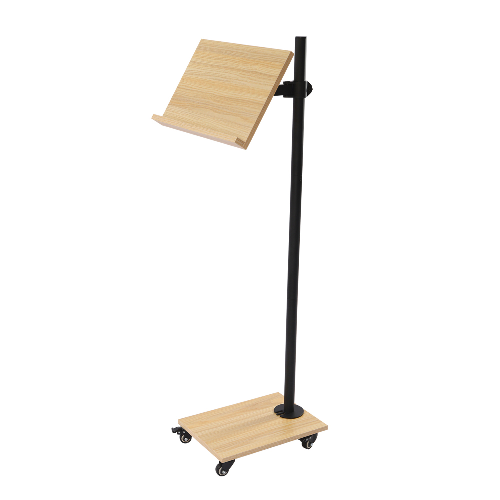 Rolling Extra Large Lectern Stand with Wheels and Sturdy Metal Build