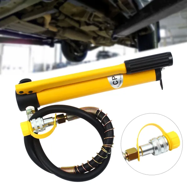 Manual Hydraulic Ram Jack Pump 10T Porta Power Ram Single-Acting Mini ...