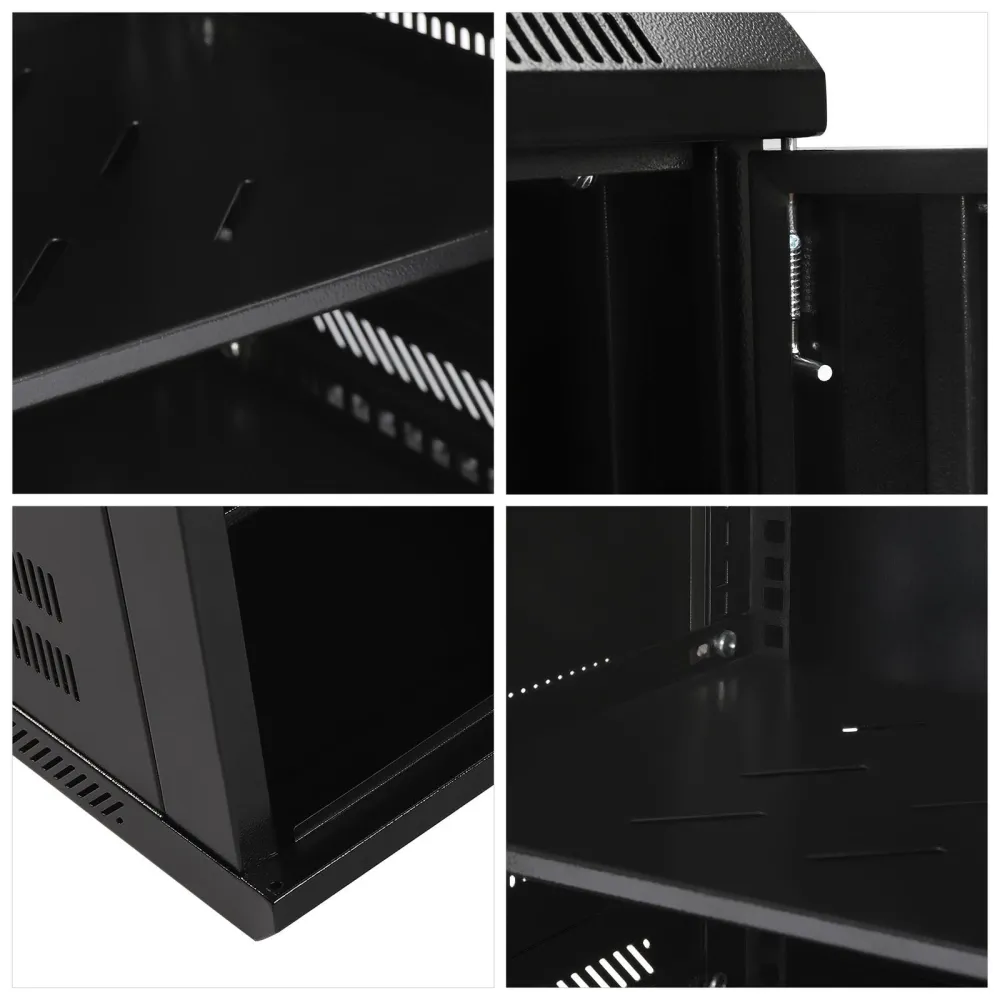 9U Wall Mount Server Cabinet Network Rack Enclosure Locking Door