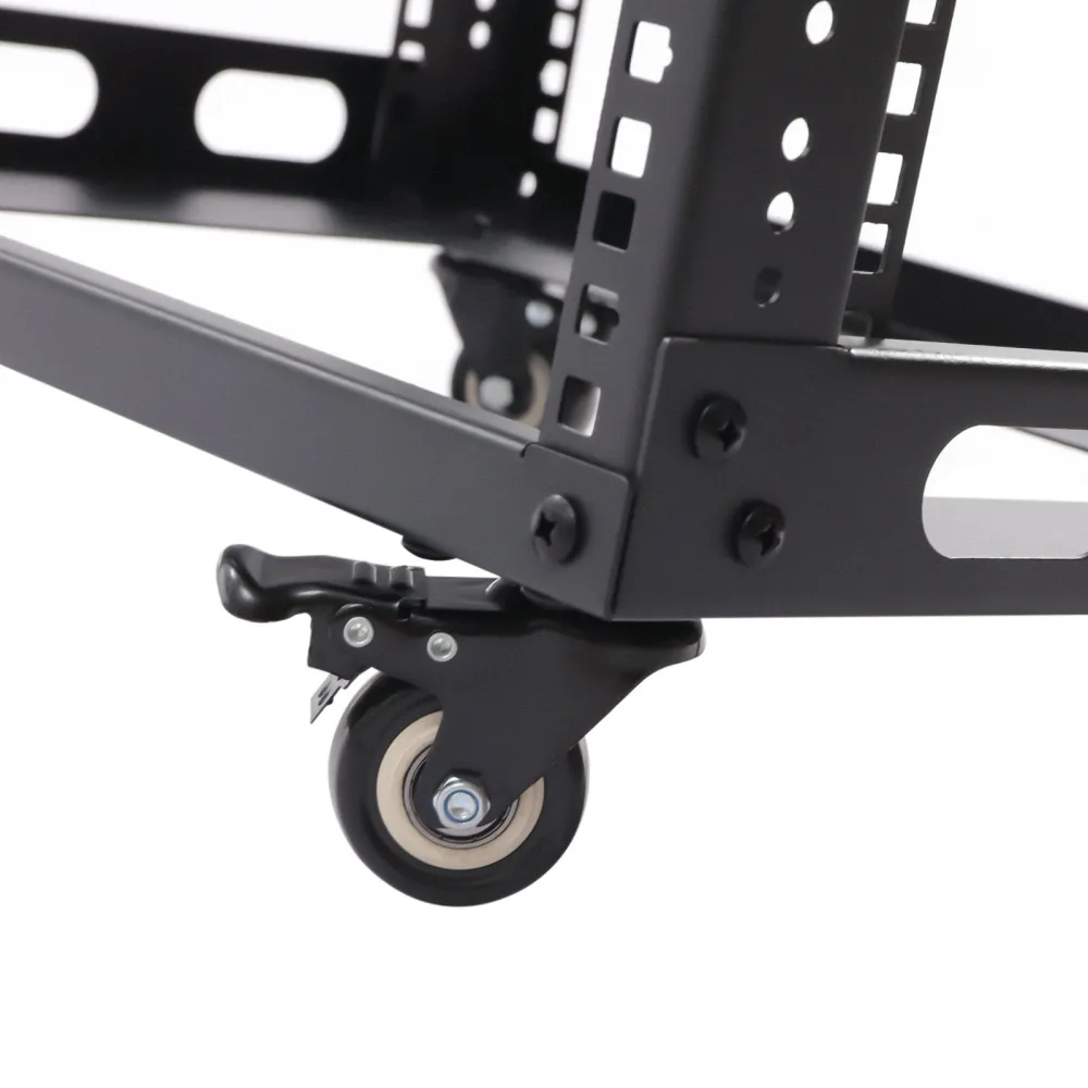 18U Open Frame Server Rack - 4 Post Adjustable Mobile