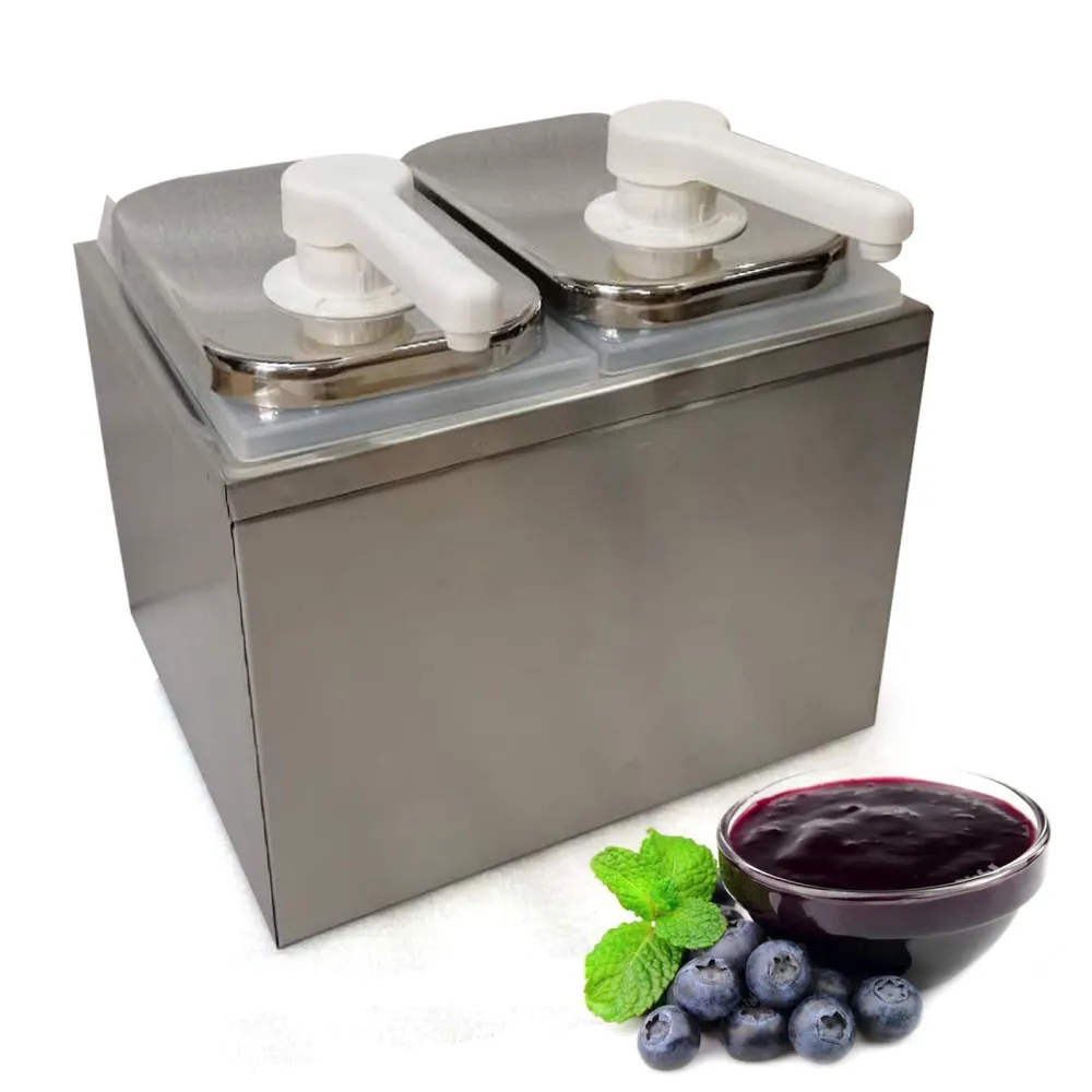 Double Heads Sauce Pump, 2L Sauce Dispenser Pump Stainless