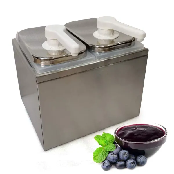 Double Heads Sauce Pump, 2L Sauce Dispenser Pump Stainless