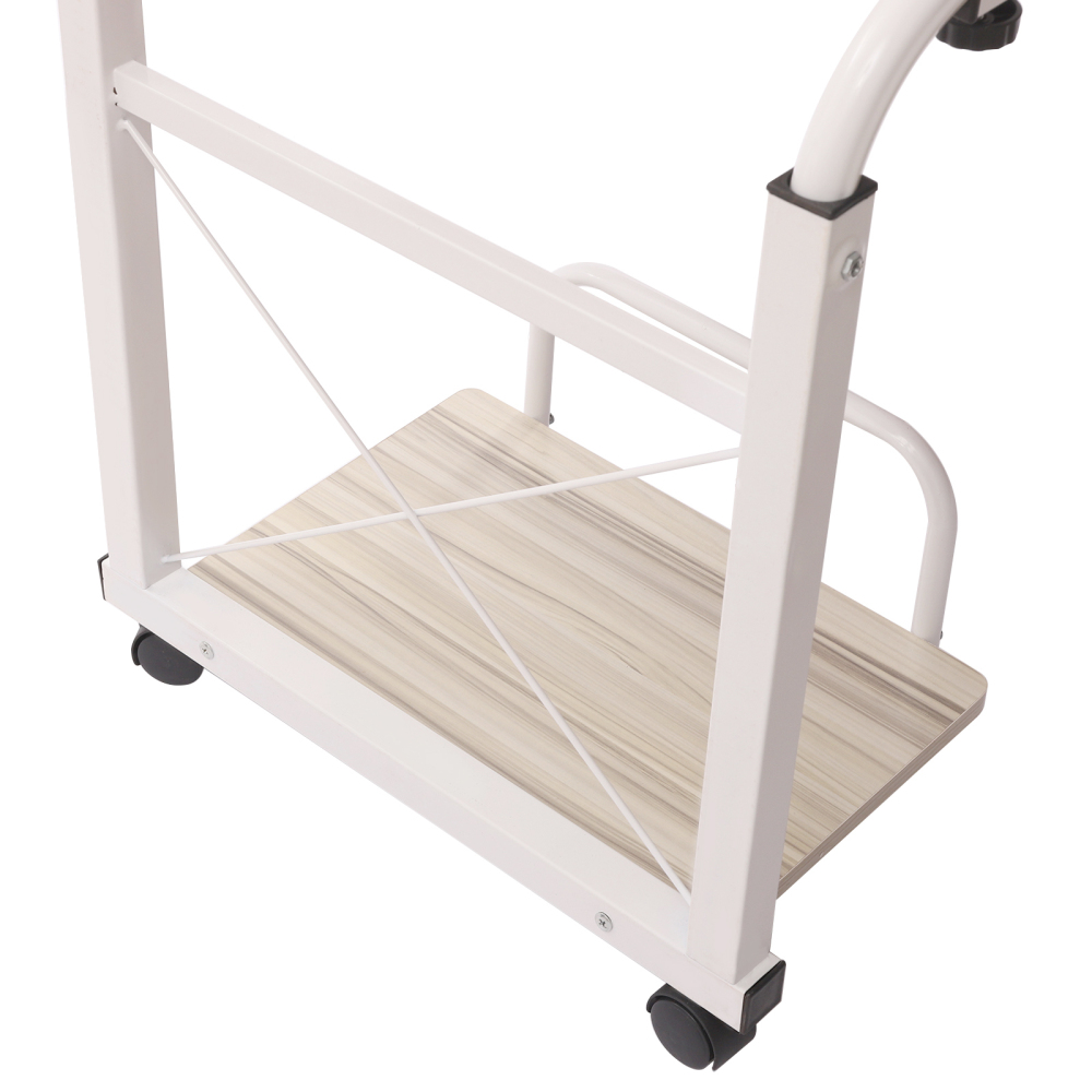 Height Adjustable Overbed Table with Wheels, Mobile Computer Desk ...