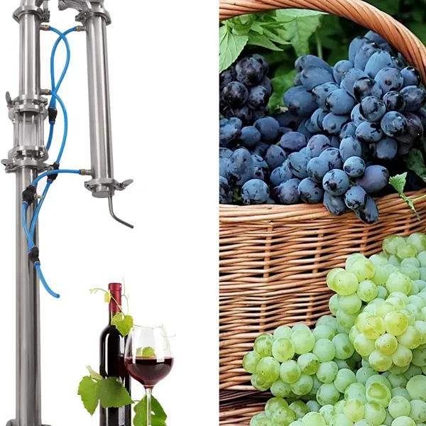 Tubular Distillation Tower With Sight Glass Domestic Brewing Equipment