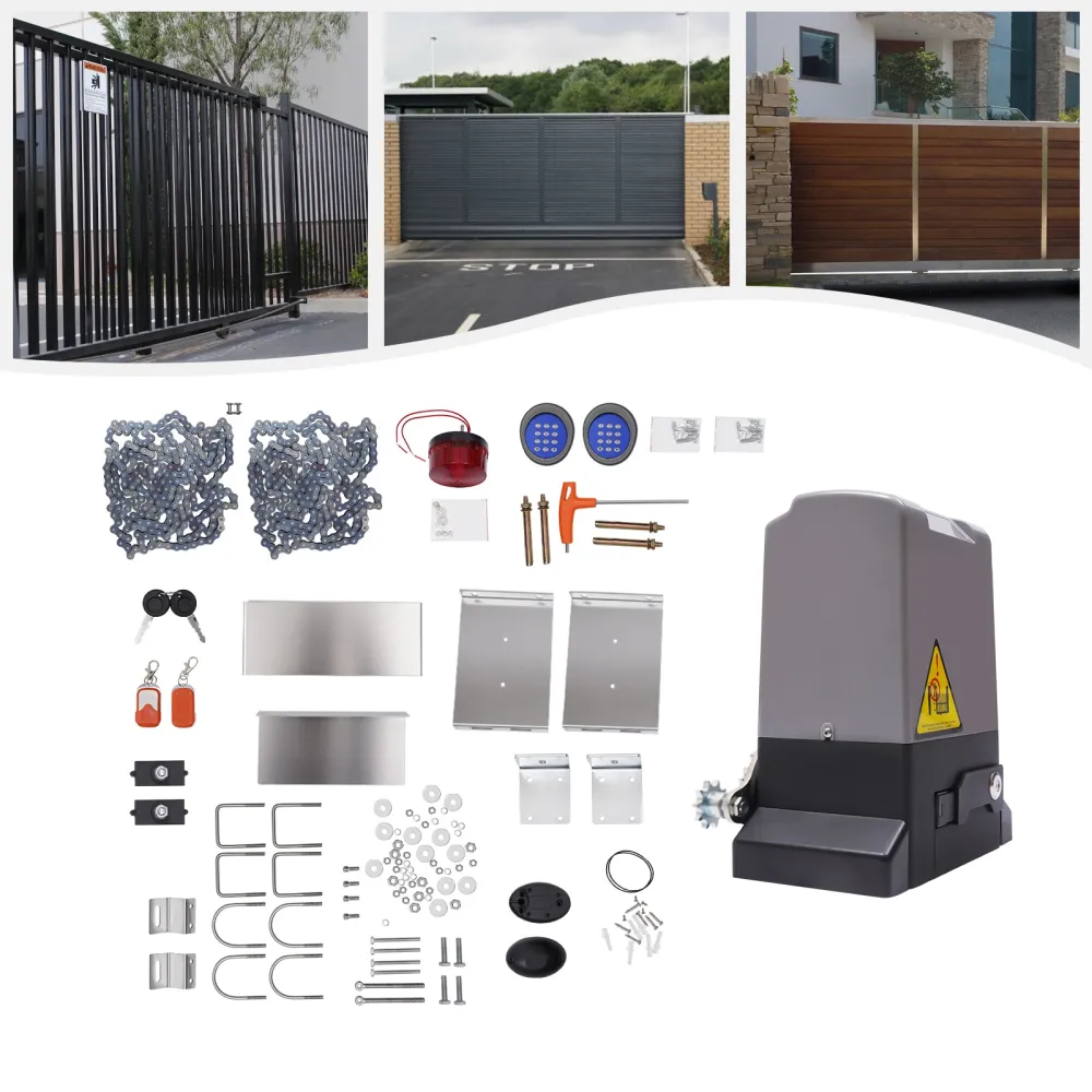 2500 Lb Automatic Sliding Gate Kit Opener Electric Rolling Driveway ...