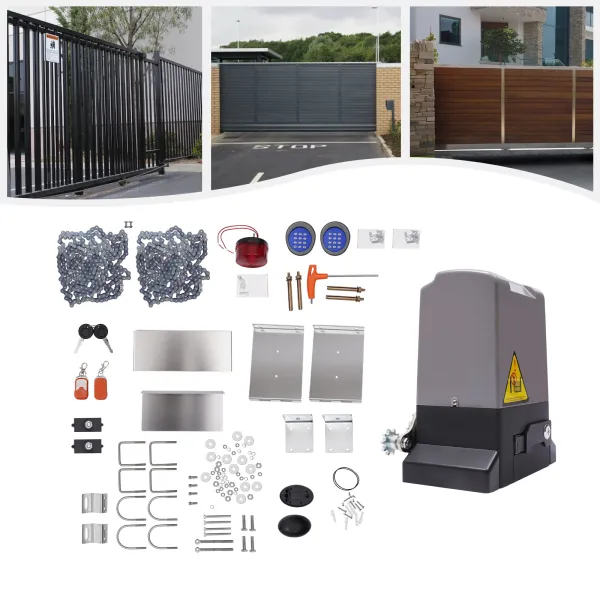 2500 Lb Automatic Sliding Gate Kit Opener Electric Rolling Driveway ...