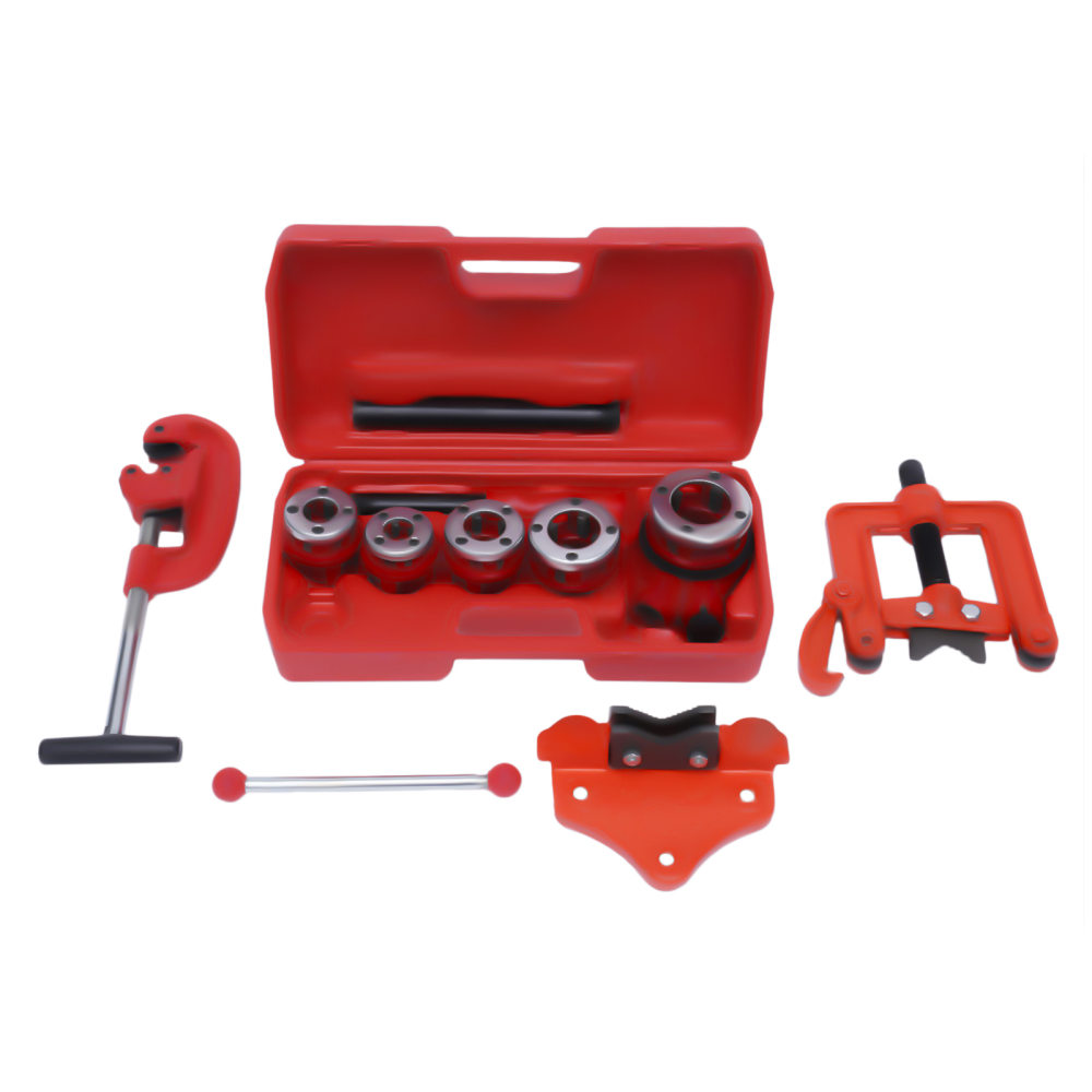 Ratchet Pipe Threader Kit Set 3/8", 1/2", 3/4",1", 1-1/4" Manual ...
