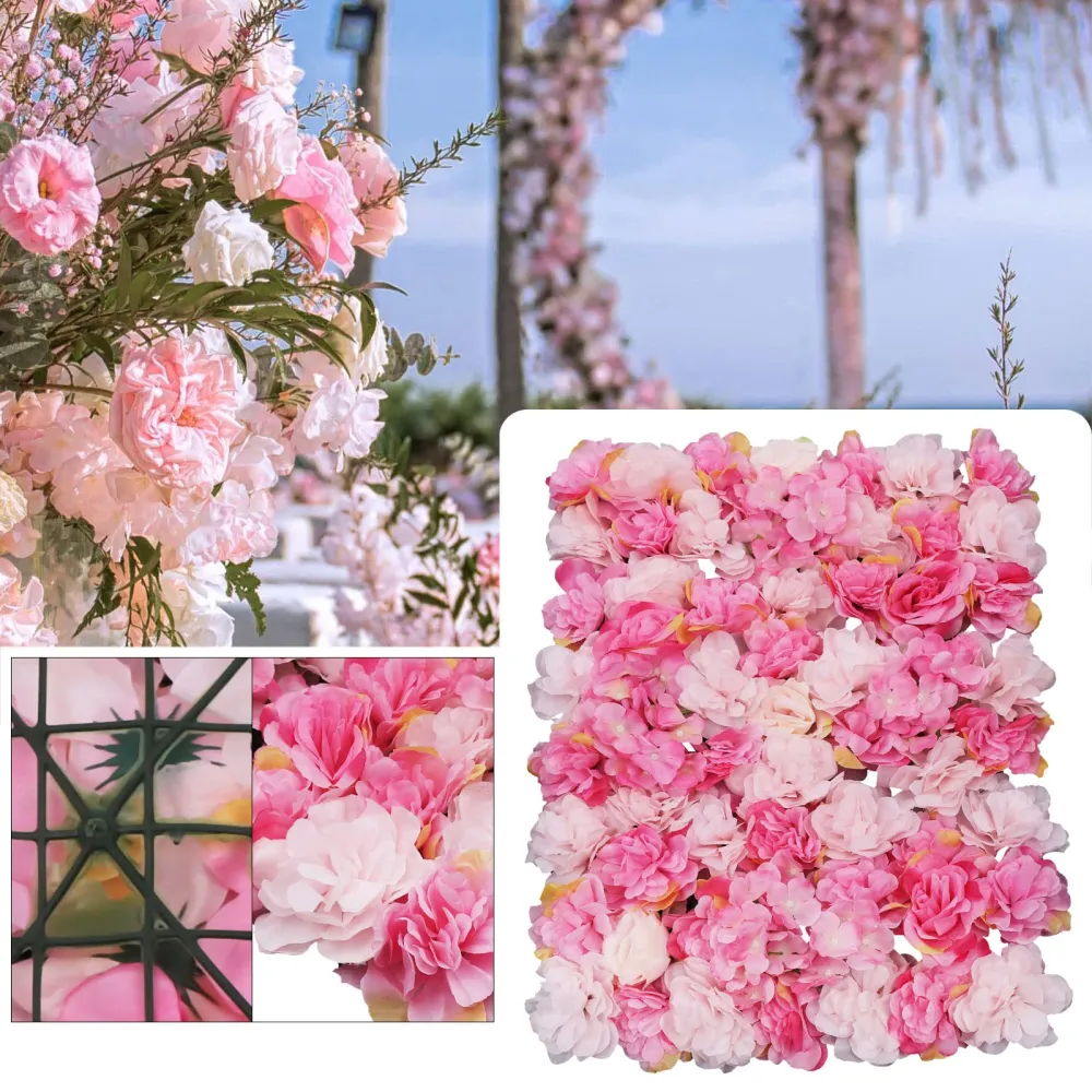 6 Pack Artificial Flower Wall Panel Screen,Flower Wall Panel for Flower ...